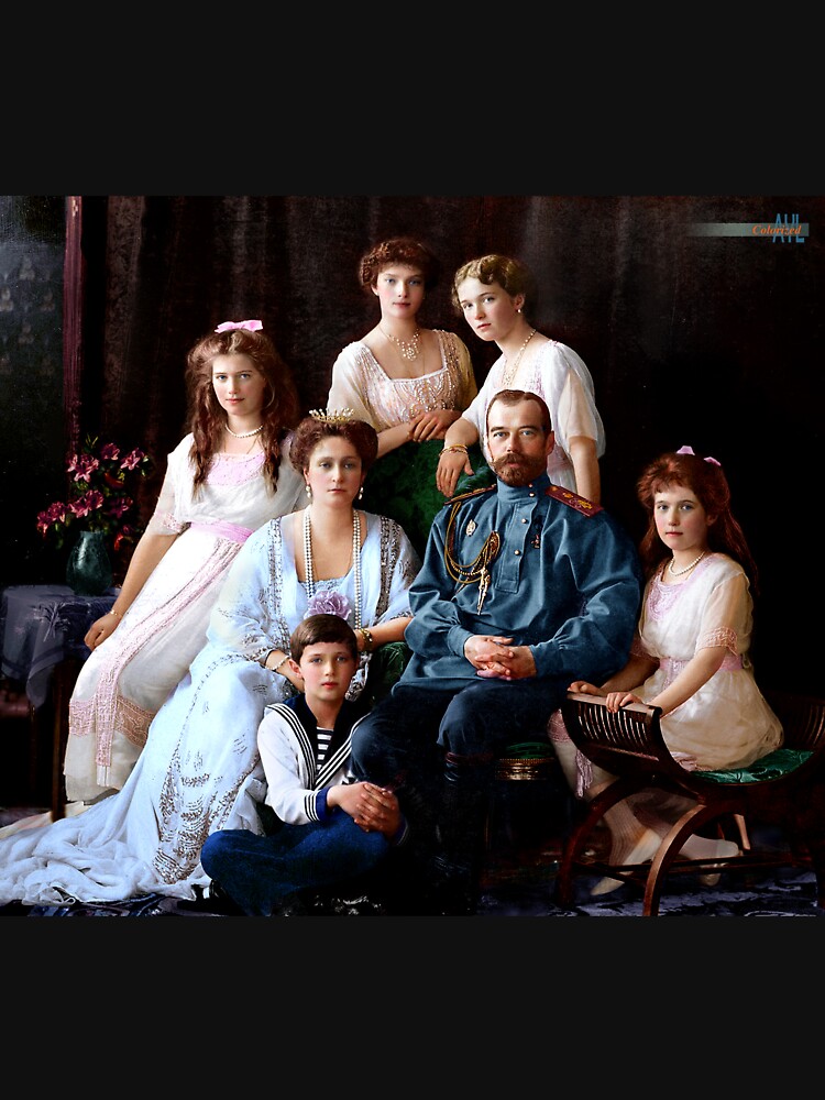"Colorized Romanoff Family Portrait 1913-14" T-shirt for Sale by lexmil ...