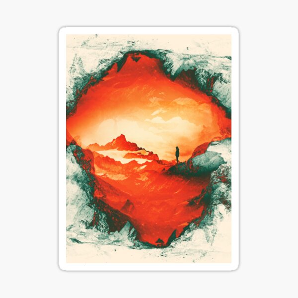 "Occupy Mars a Red Scifi Landscape " Sticker for Sale by stohitro ...