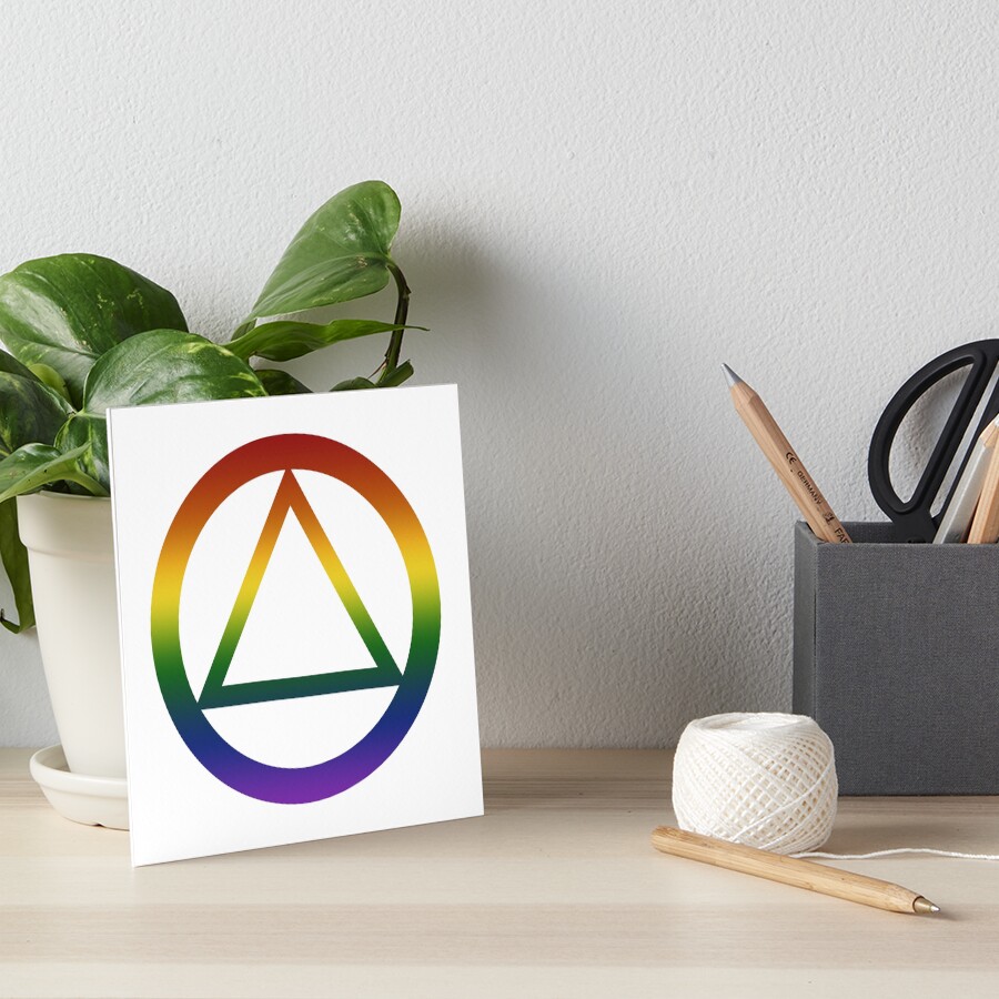"Alcoholics Anonymous Rainbow Pride Symbol" Art Board Print for Sale by ...
