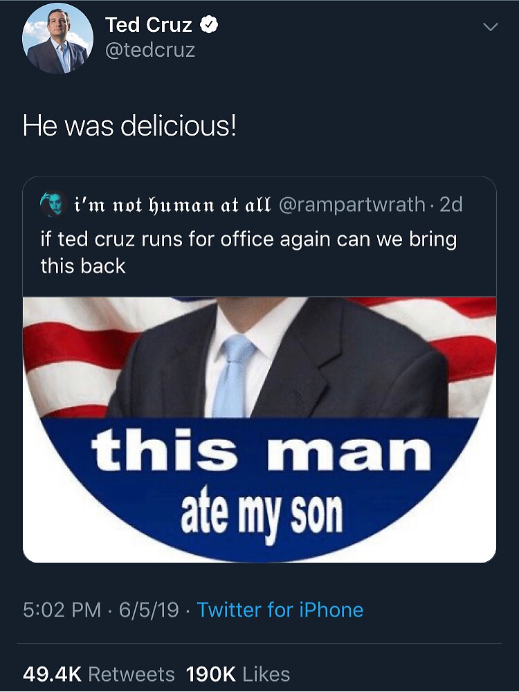 "He was delicious!" Sticker by carsonhulsey | Redbubble
