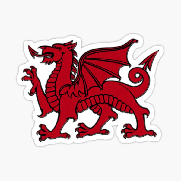 "THE WELSH DRAGON" Sticker for Sale by PapaSquatch | Redbubble