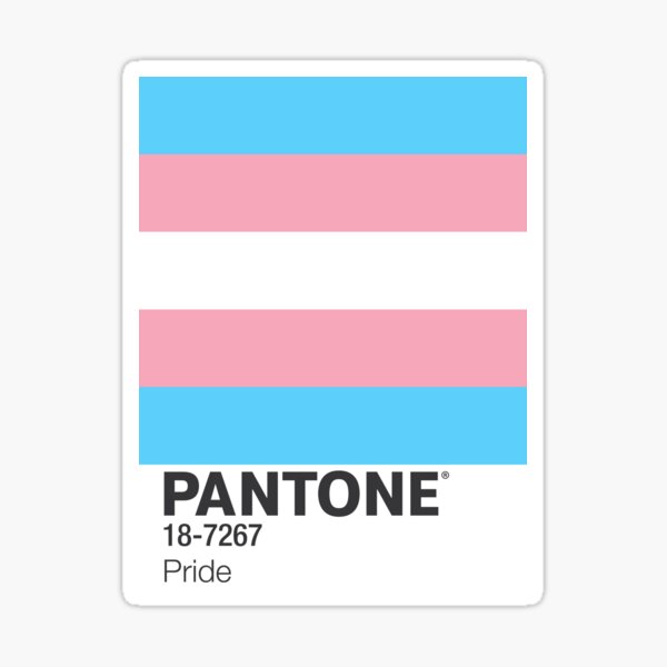 "PANTONE PRIDE - TRANS" Sticker for Sale by vitakinesis | Redbubble