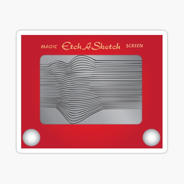 "Adult Etch A Sketch" Sticker for Sale by erinecrossen | Redbubble