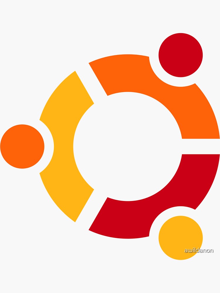"Ubuntu Logo" Sticker for Sale by awildanon | Redbubble