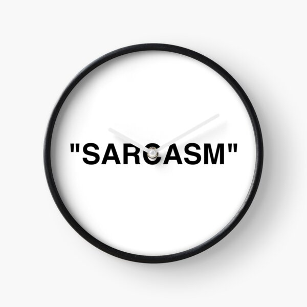 "Sarcasm Quotation Marks" Clock by lukassfr | Redbubble