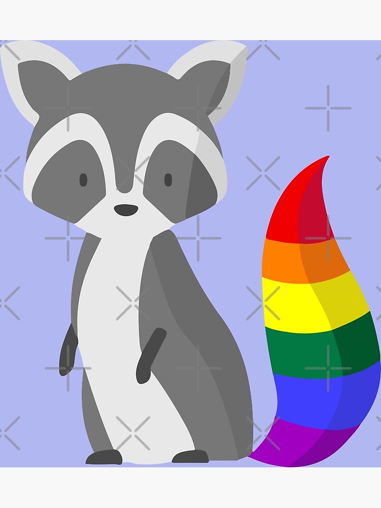 "Pride Raccoon" Poster by AriaVelez | Redbubble