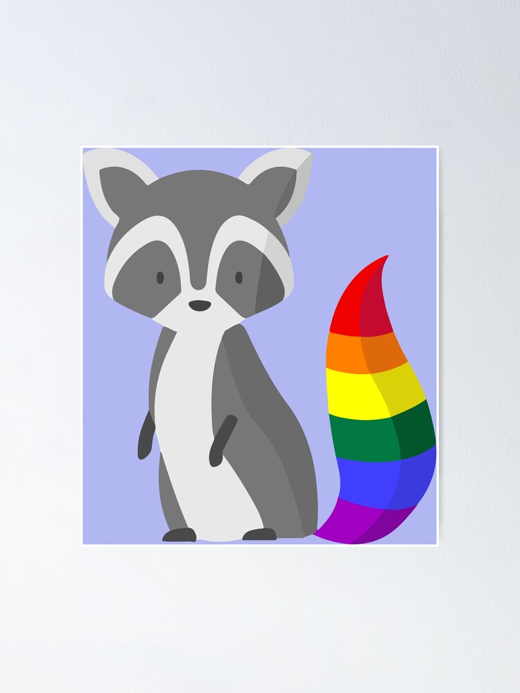 "Pride Raccoon" Poster by AriaVelez | Redbubble