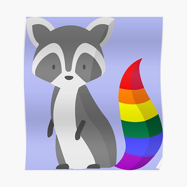 "Pride Raccoon" Poster by AriaVelez | Redbubble