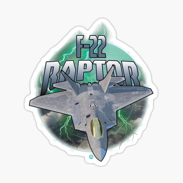 " F-22 Raptor Pilot Gift Modern Warbird" Sticker for Sale by woormle ...