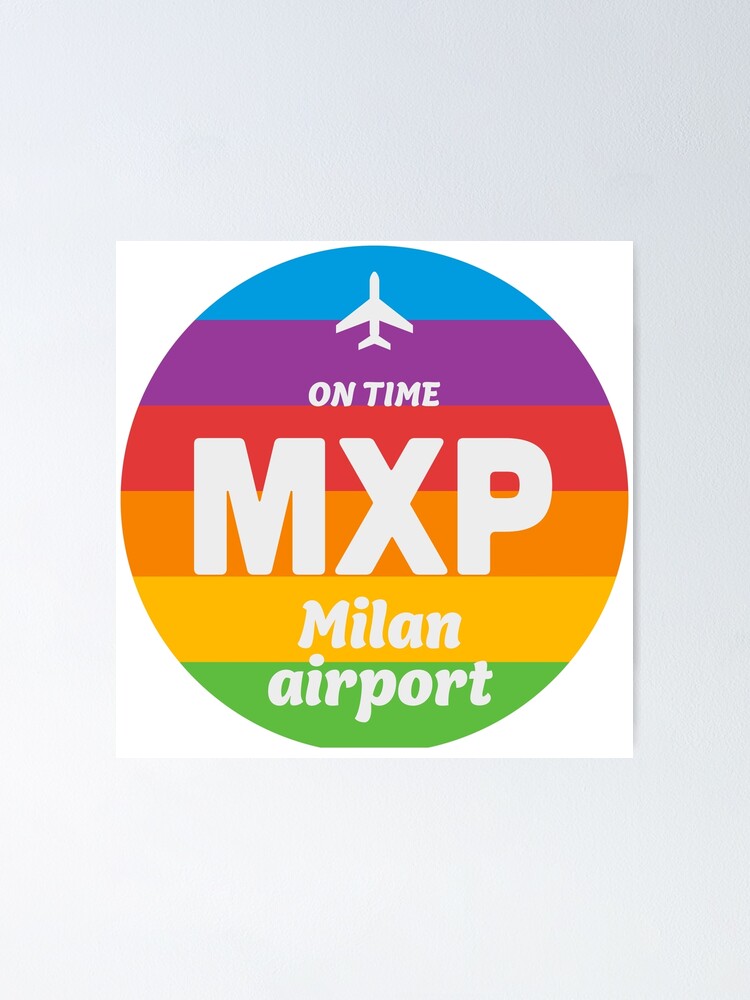 "Milan airport code sticker" Poster by Aviators | Redbubble