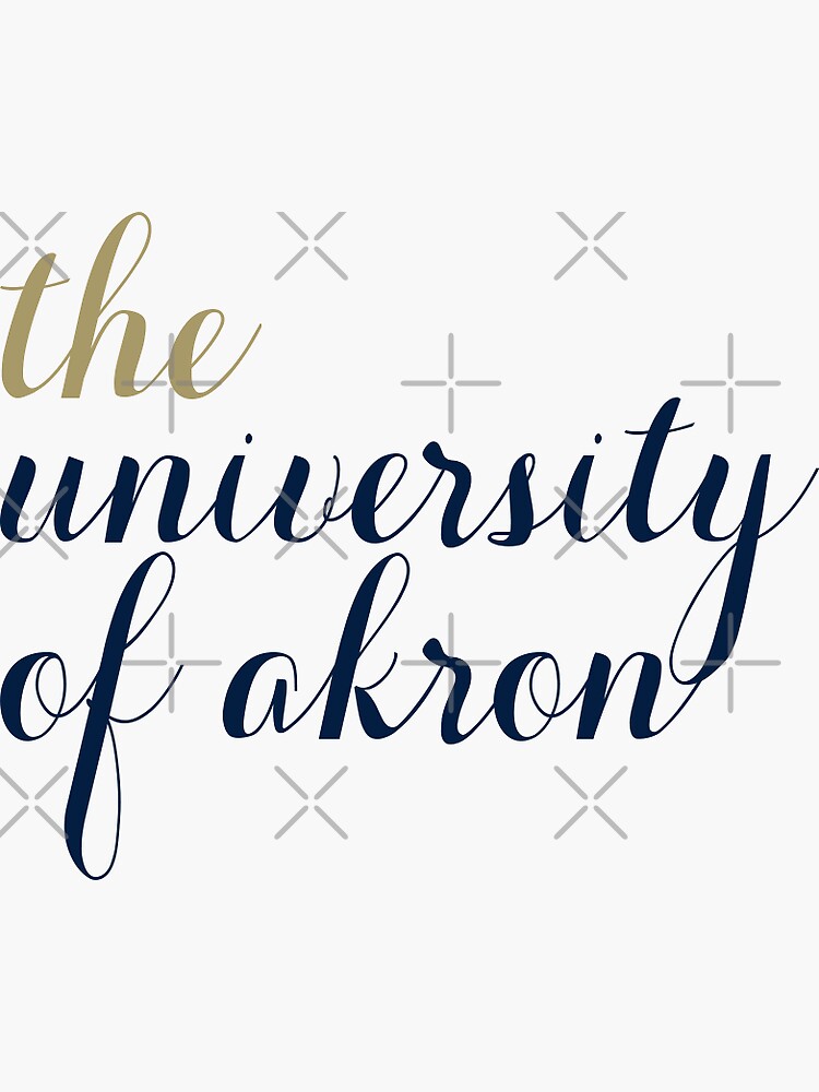 "The University of Akron Script" Sticker for Sale by amasica | Redbubble