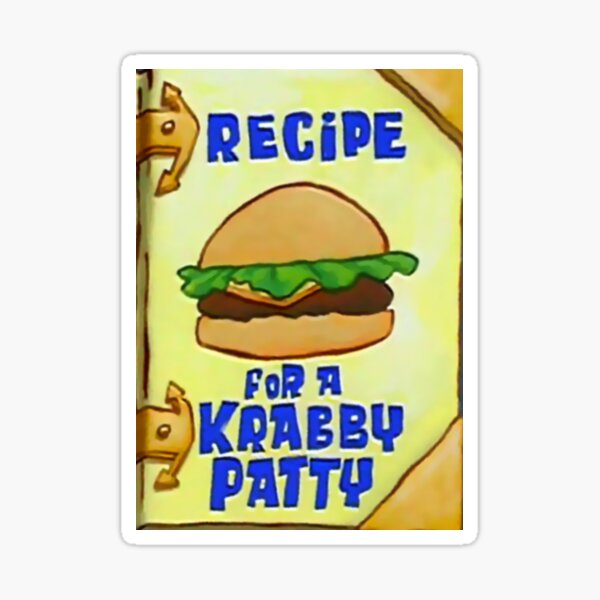 "Krabby Patty " Sticker by simonekatia | Redbubble