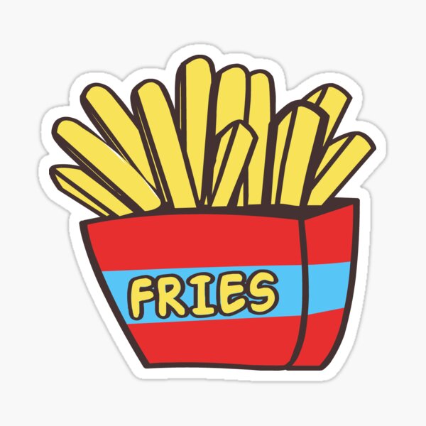 "French Fries" Sticker for Sale by joantmack | Redbubble