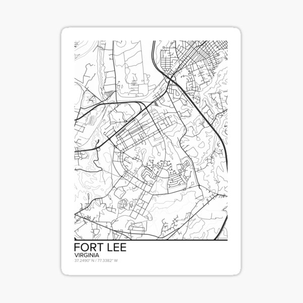 "Fort Lee map poster print wall art, Virginia gift printable, Home and ...