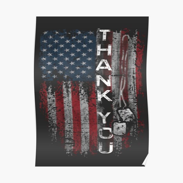 Thank You Veterans Poster For Sale By Fredseghetti Redbubble