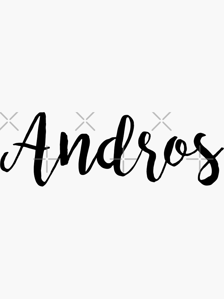 "Andros Bahamas Calligraphy" Sticker for Sale by the-bangs | Redbubble