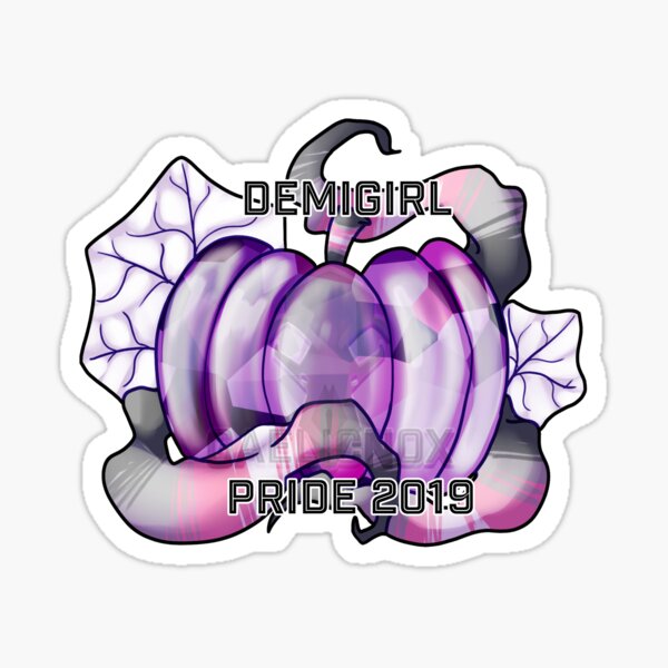 "Pumpkin Pride - DemiGirl" Sticker for Sale by emete | Redbubble