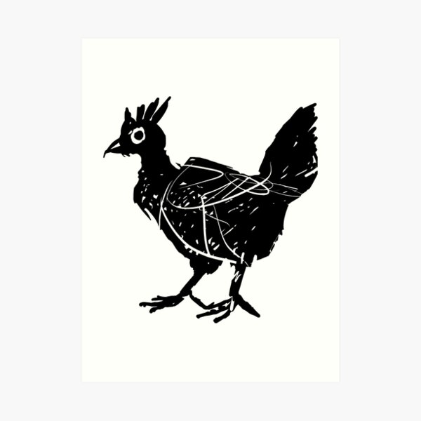 "Black chicken" Art Print for Sale by alohaloho | Redbubble