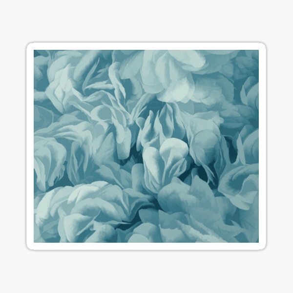 "Soft Baby Blue Petals Ruffles Abstract" Sticker for Sale by Judy ...