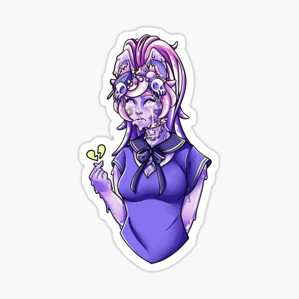 "Monster Girl - Goopy" Sticker by KatzeDoesArt | Redbubble