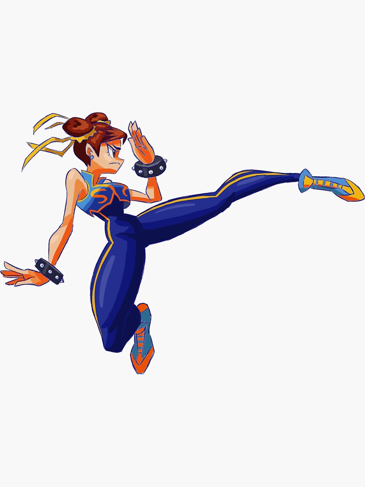 "Chun Li Kick" Sticker for Sale by thebozle | Redbubble