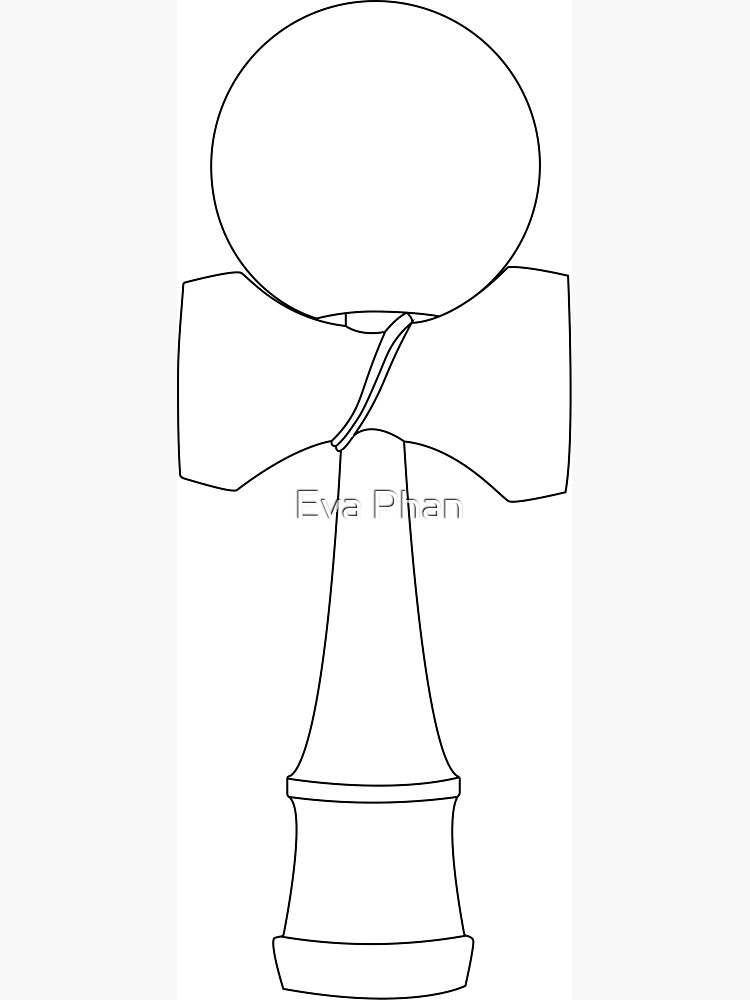 "Kendama Line Drawing" Poster by evaphan | Redbubble