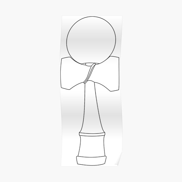 "Kendama Line Drawing" Poster by evaphan | Redbubble