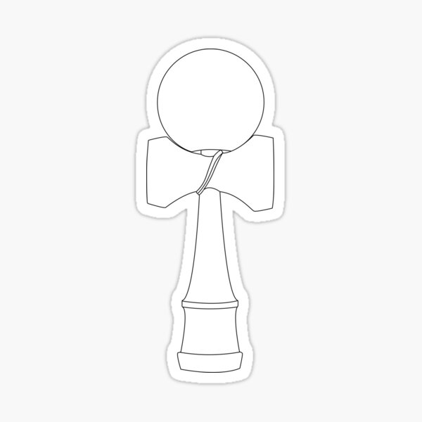 "Kendama Line Drawing" Sticker by evaphan | Redbubble