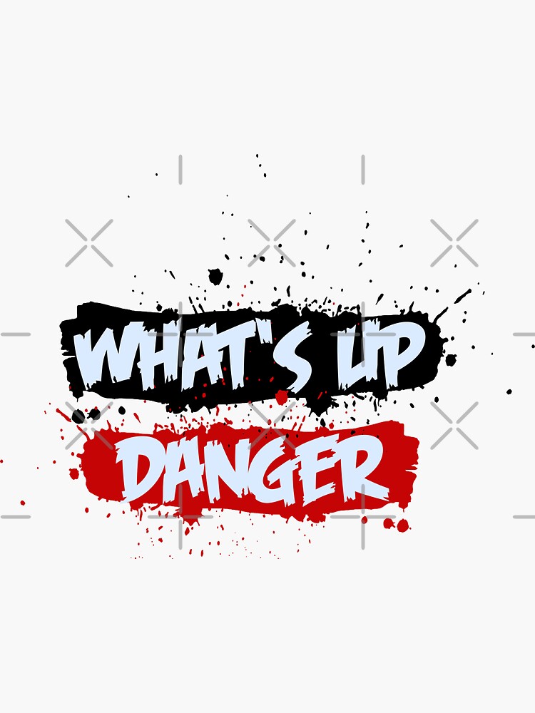 "What's Up Danger (Paint)" Sticker for Sale by 90sOE | Redbubble