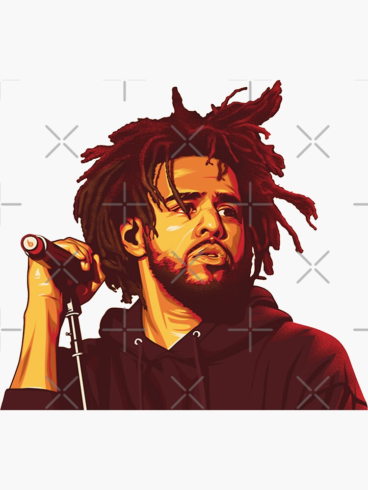 "J cole" Sticker for Sale by Leilasayan | Redbubble