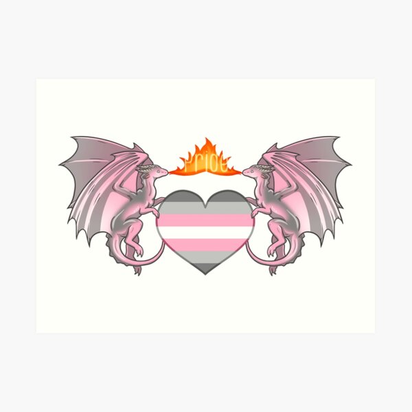 "Show Your Demigirl Pride with Dragons!" Art Print for Sale by ...