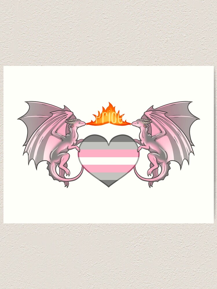 "Show Your Demigirl Pride with Dragons!" Art Print for Sale by ...