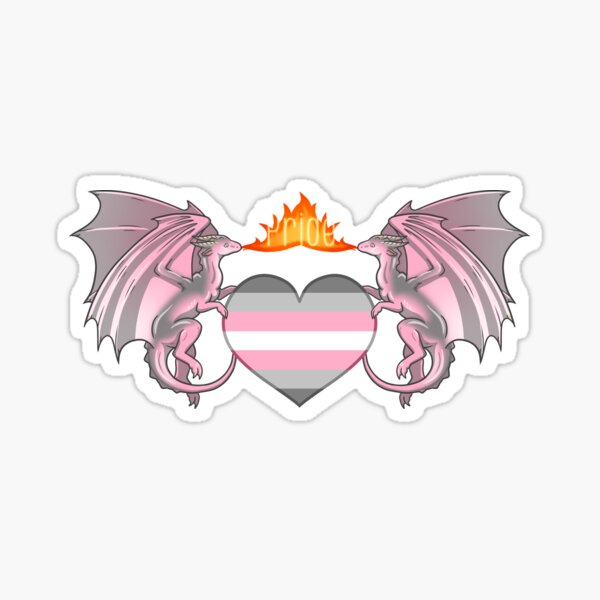 "Show Your Demigirl Pride with Dragons!" Sticker for Sale by FoxyWings ...