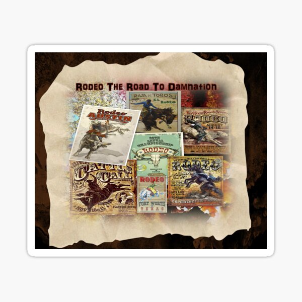 " RODEO" Sticker for Sale by Tinpants | Redbubble