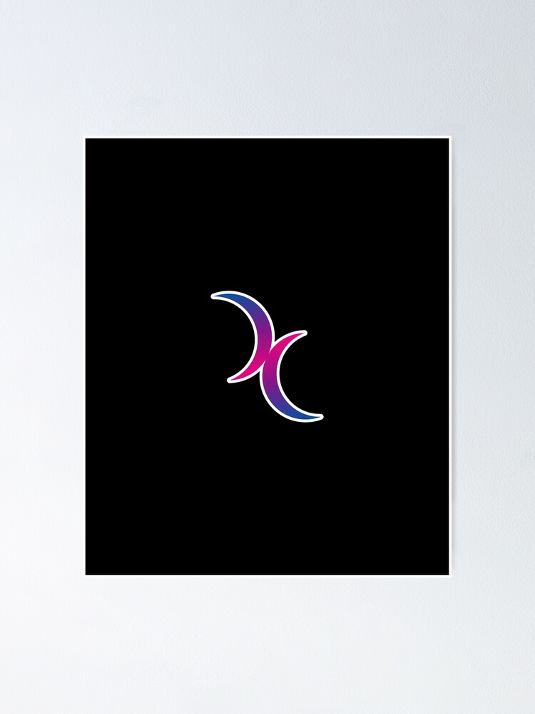 "Gay Pride LGBT Bisexual Crescent Moon Symbol" Poster by phoxydesign ...