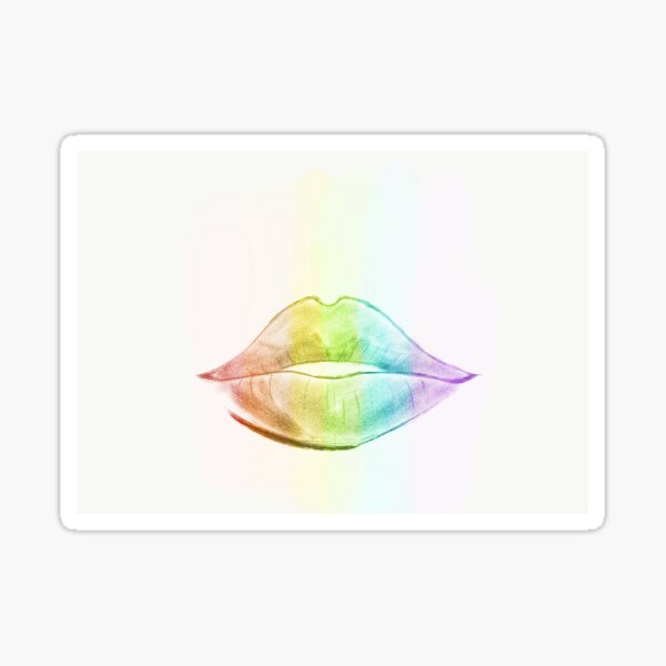 "Rainbow Lips" Sticker for Sale by bekahfromearth | Redbubble