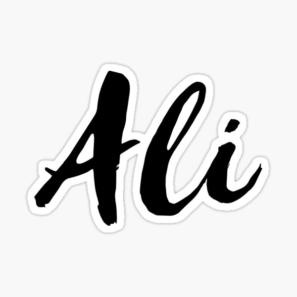 Ali Name Stickers | Redbubble