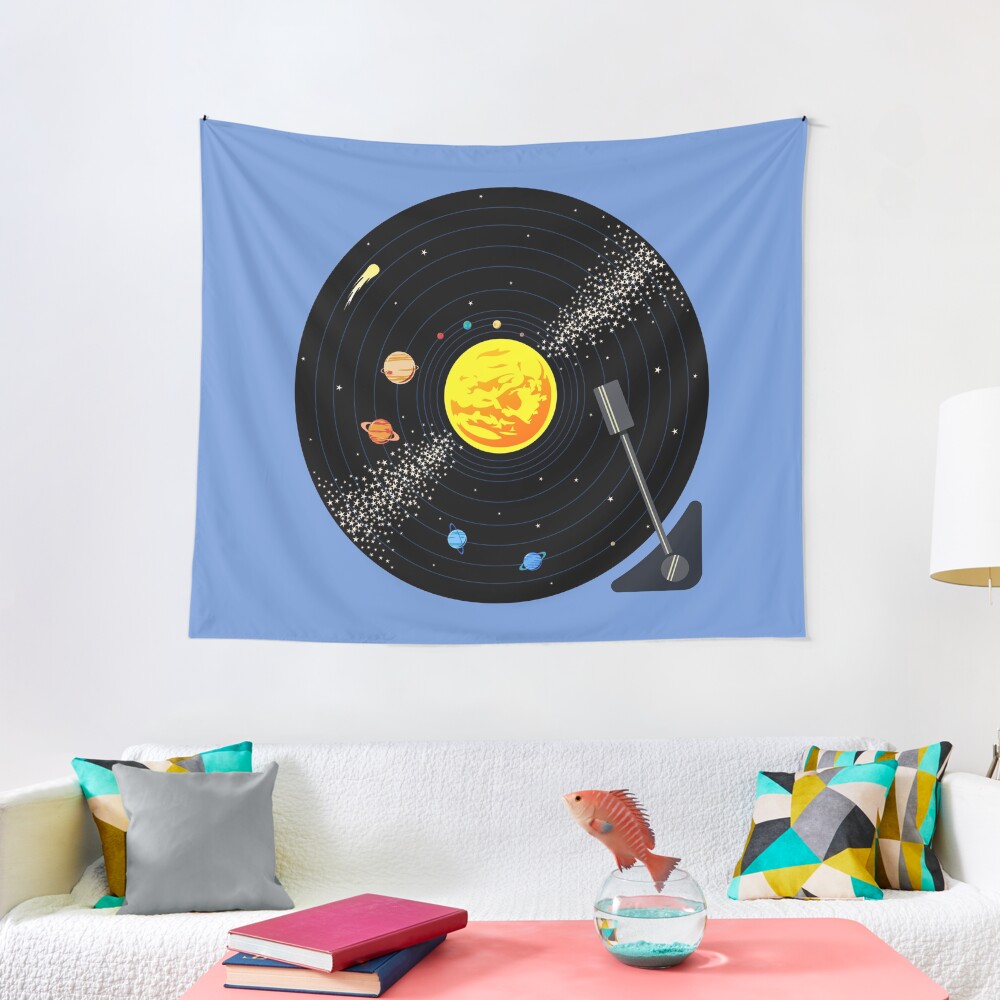 "Solar System Vinyl Record" Tapestry for Sale by jezkemp | Redbubble