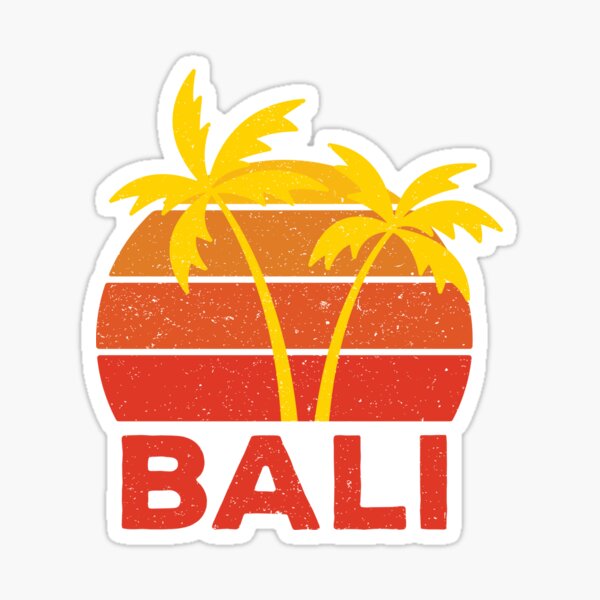 "Bali Retro" Sticker by teesaurus | Redbubble