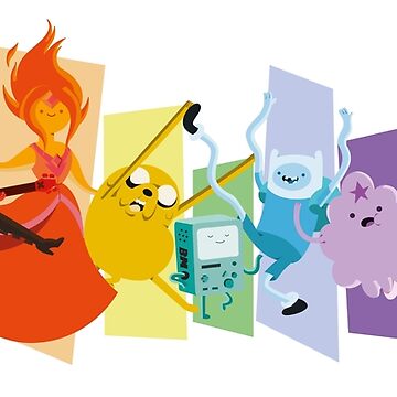 "Adventure Time Rainbow!" Sticker for Sale by ToastMonsters | Redbubble