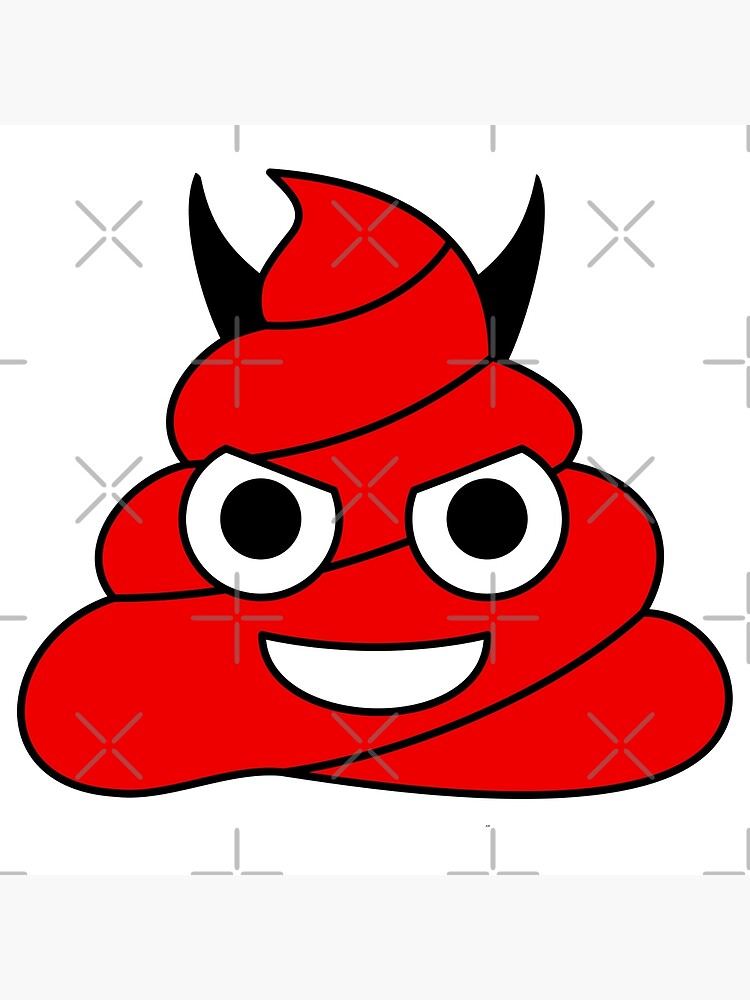 "Devil Poop Emoji" Poster for Sale by JohnChocolate | Redbubble