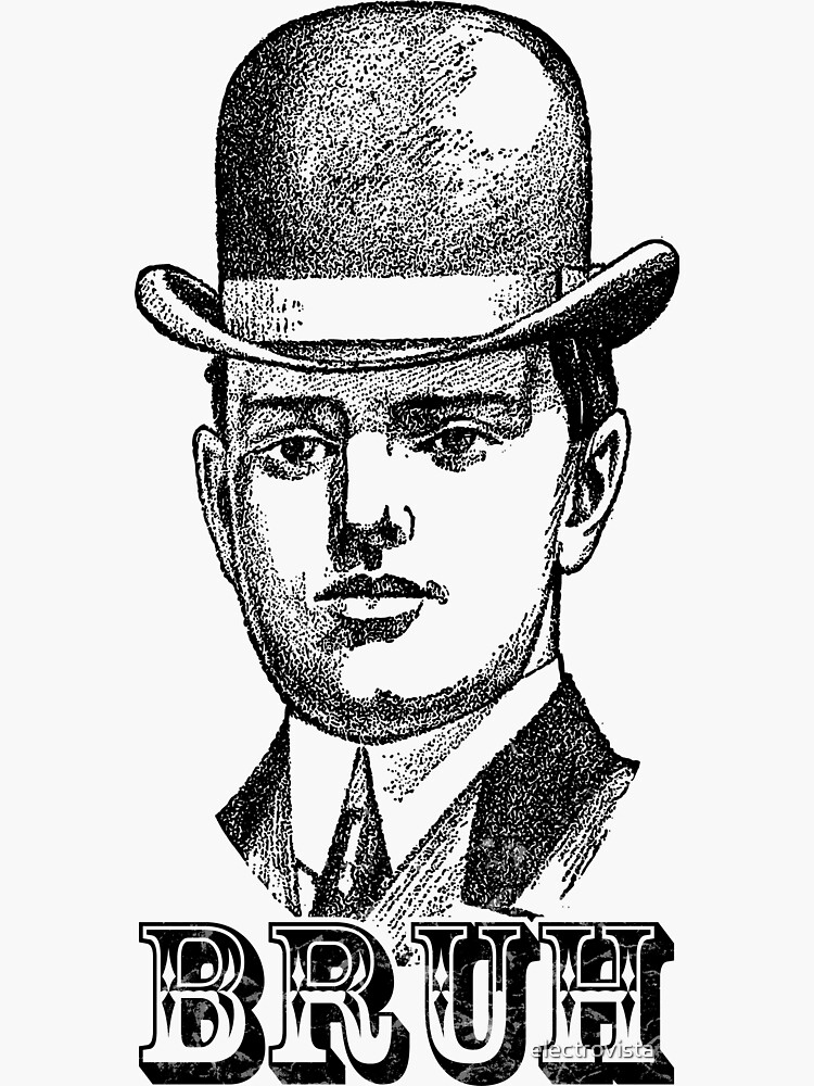 "Bruh Meme Retro" Sticker for Sale by electrovista | Redbubble