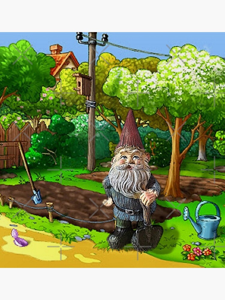 "Garden Gnome" Poster for Sale by FantasySkyArt | Redbubble