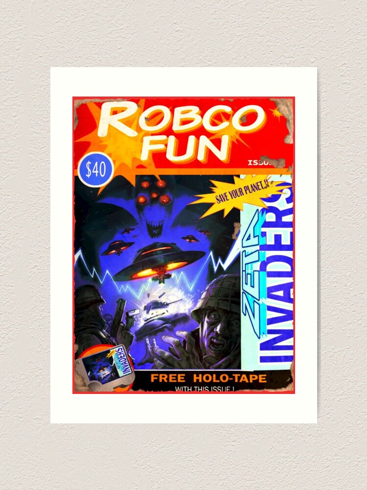 Fallout 4 Robco Fun Zeta Invaders Comic Poster Art Print By
