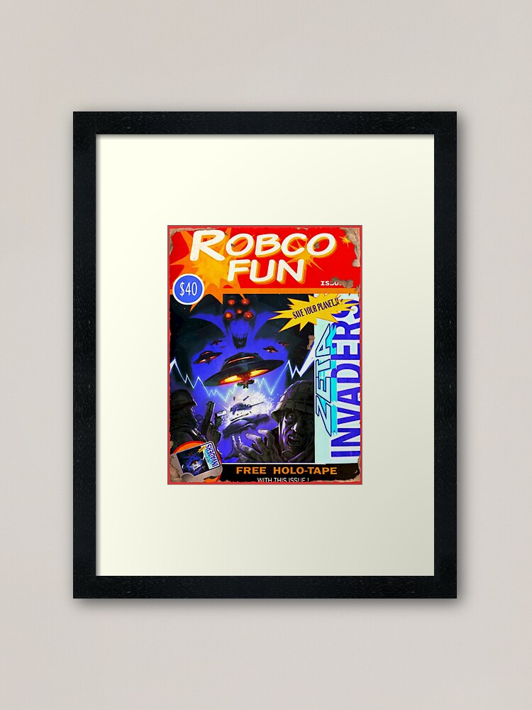 Fallout 4 Robco Fun Zeta Invaders Comic Poster Framed Art Print By