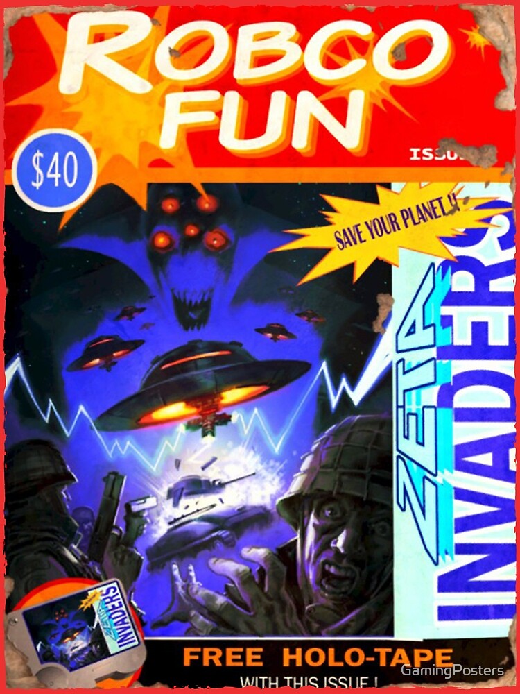 "Fallout 4 - RobCo Fun: Zeta Invaders Comic Poster" Poster by ...