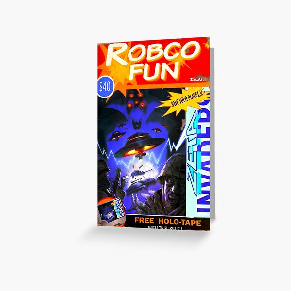 "Fallout 4 - RobCo Fun: Zeta Invaders Comic Poster" Greeting Card for ...