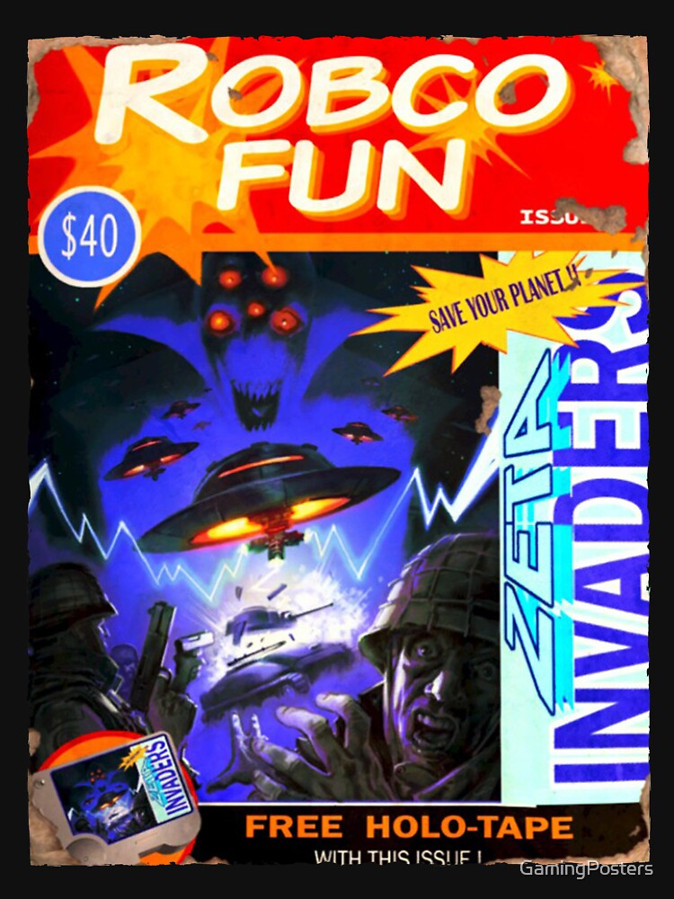 "Fallout 4 - RobCo Fun: Zeta Invaders Comic Poster" T-shirt for Sale by ...