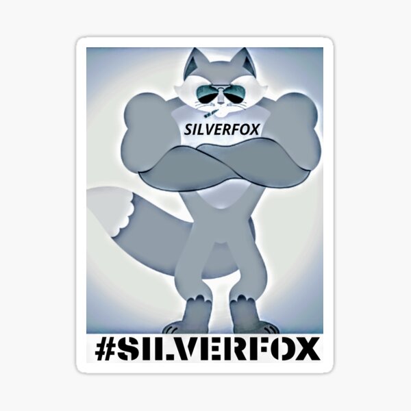 "Silver fox" Sticker by mke414gear | Redbubble