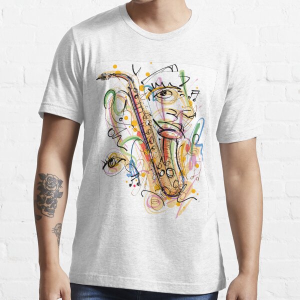 "Colorful Saxophone" T-shirt for Sale by ChicTea | Redbubble ...